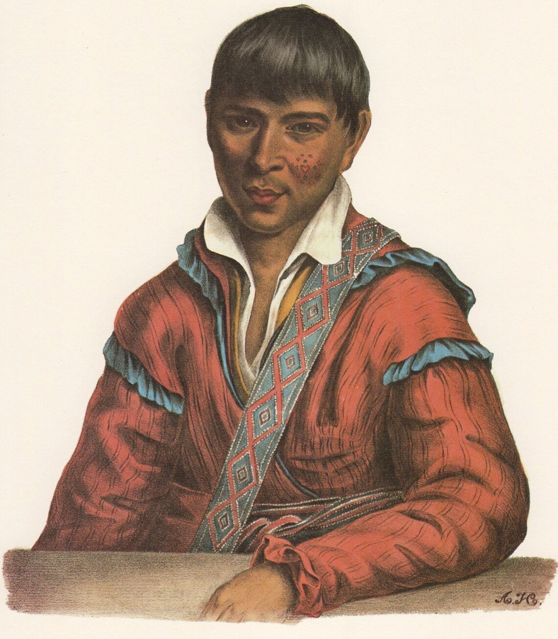 Paddy-carr, A Creek Interpreter Vintage Native American Indian Print ...