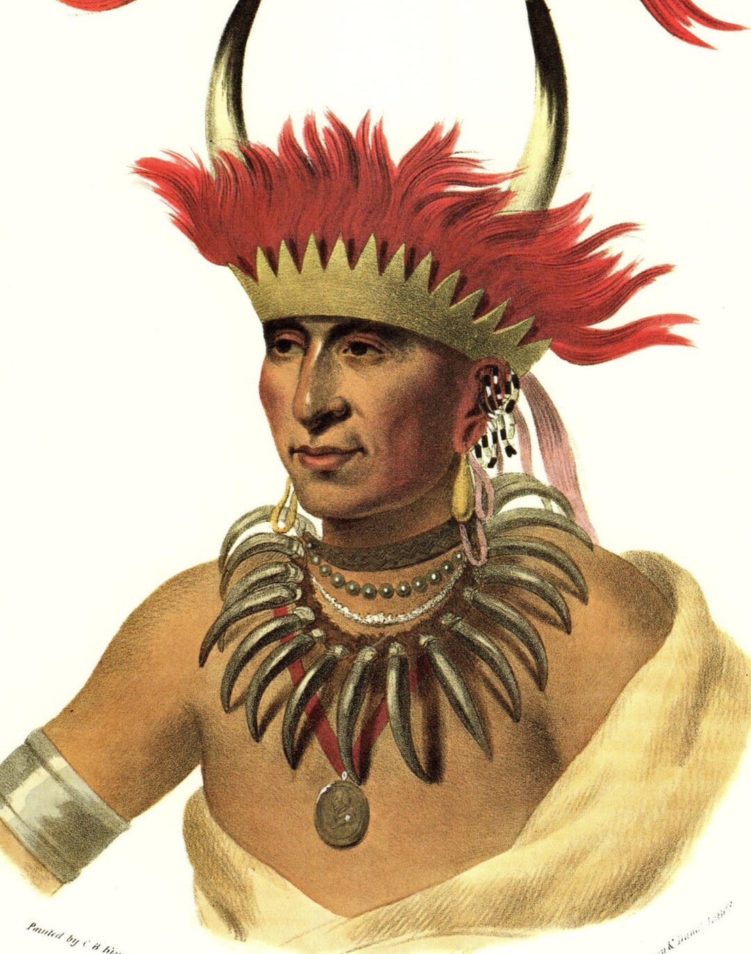 Chon-man-i-case, Otto Half Chief Vintage Native American Indian Print ...