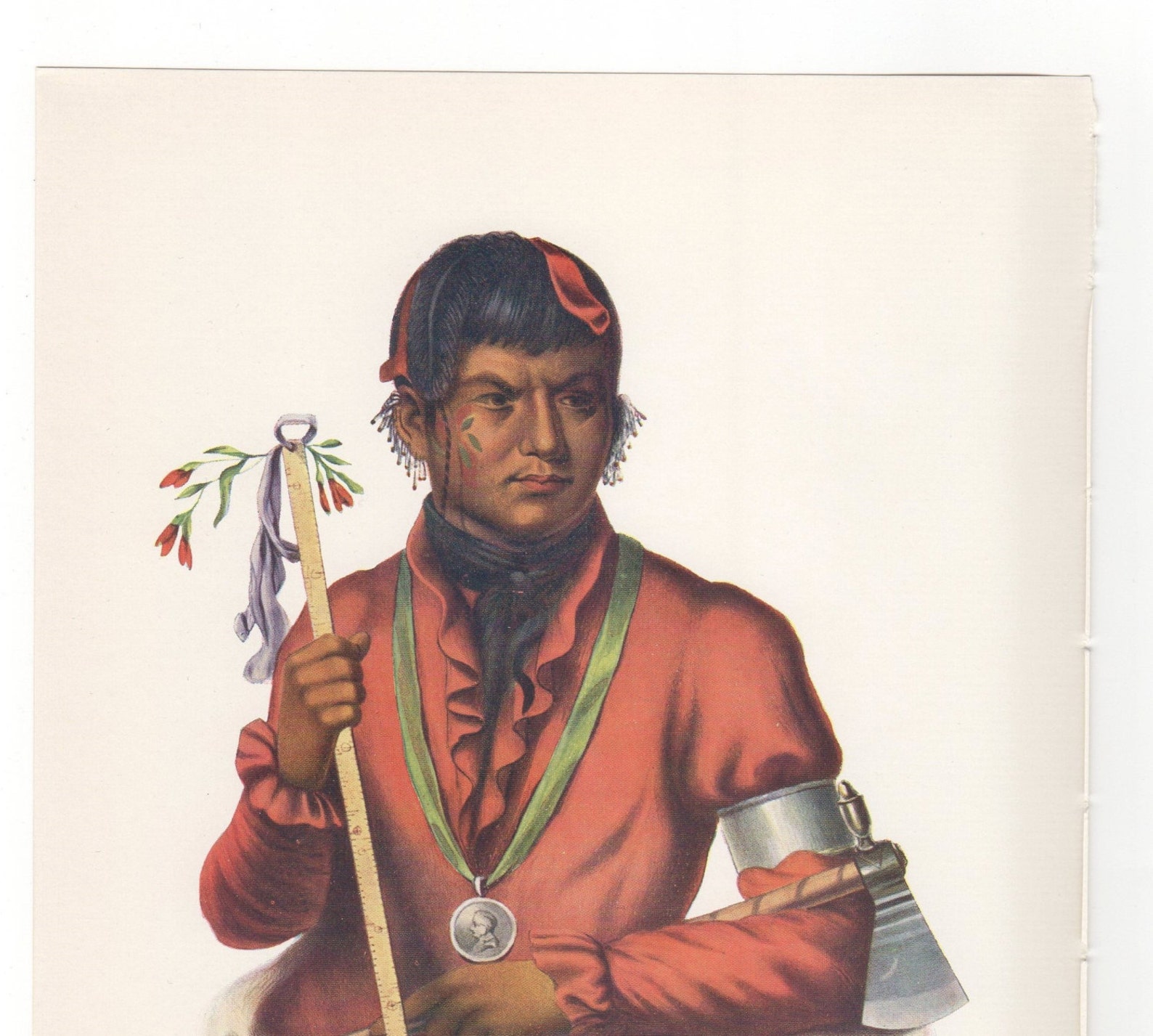Vintage Native American Indian Print Tshi-zun-hau-kau, A Winnebago ...
