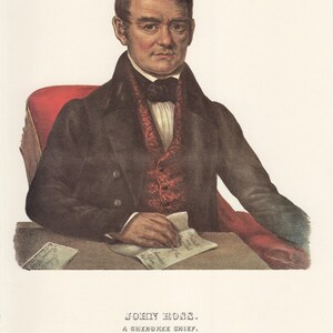 John Ross, A Cherokee Chief Vintage Native American Indian Print ...
