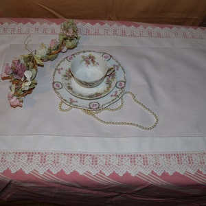 Antique 1890's English Butler's Cloth Butler Tray Cloth With Hand Made ...