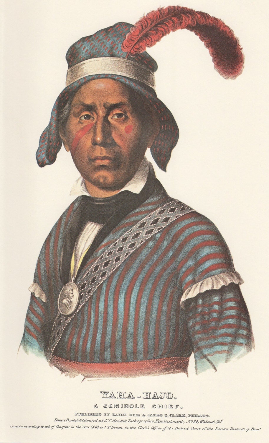 Yaha-hajo, A Seminole Chief Vintage Native American Indian Print ...