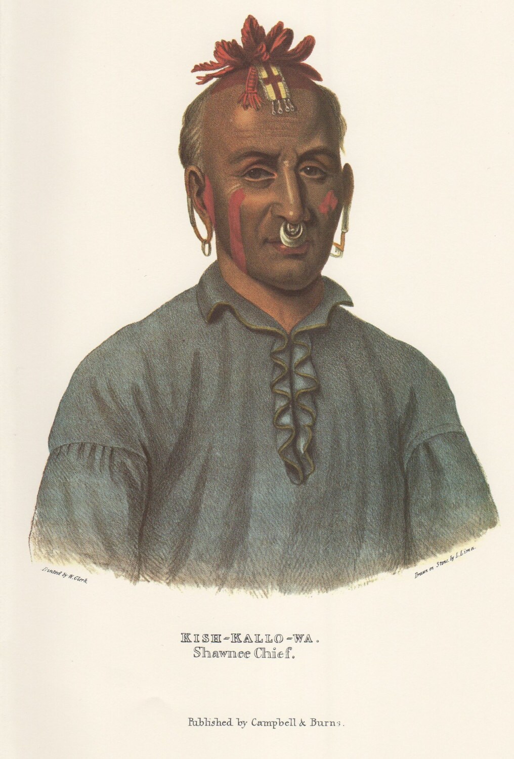 Kish-kallo-wa Shawnee Chief Vintage Native American Indian - Etsy UK