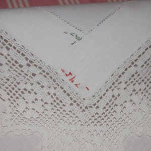 Antique 1890's English Butler's Cloth Butler Tray Cloth With Hand Made ...