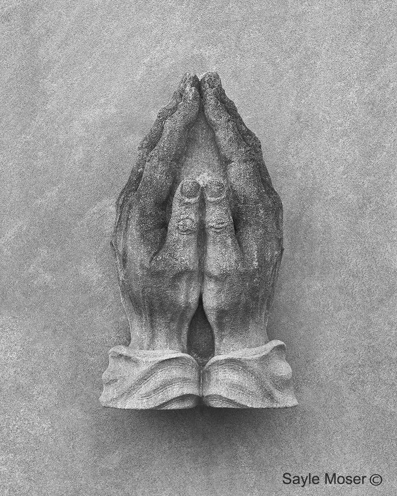 Praying Hands in Stone Fine Art Photograph, Wall Art, Room Decor ...