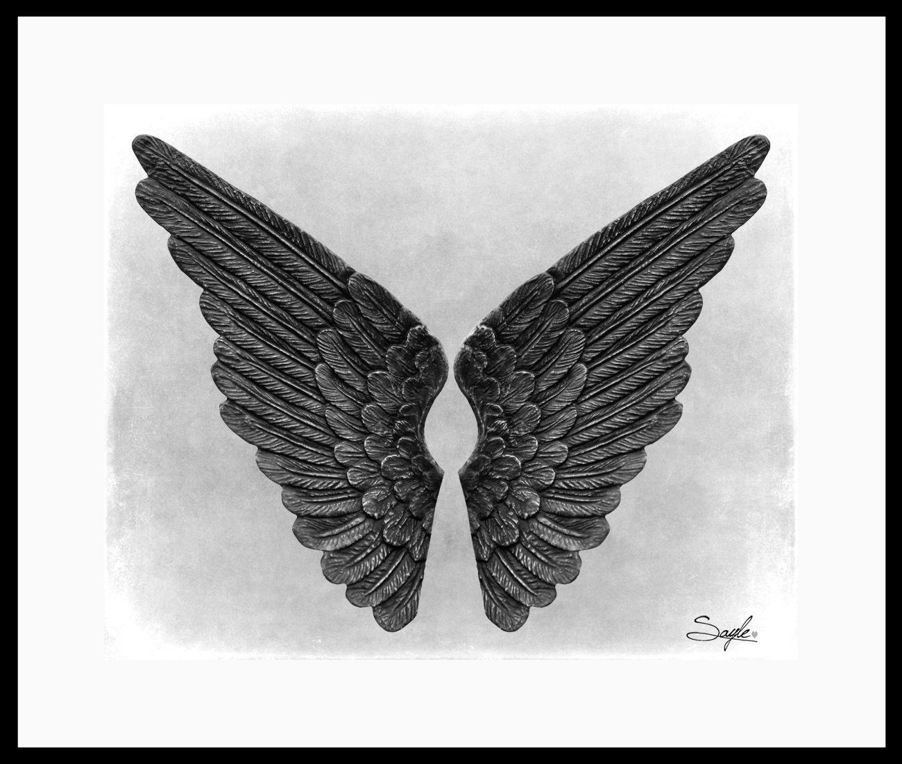 Fallen Angel Wings Sketch