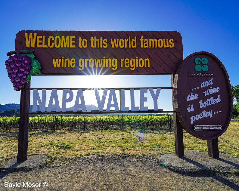 Napa Valley Famous Welcome Sign 4 Fine Art Photograph, Wall Art, Home ...