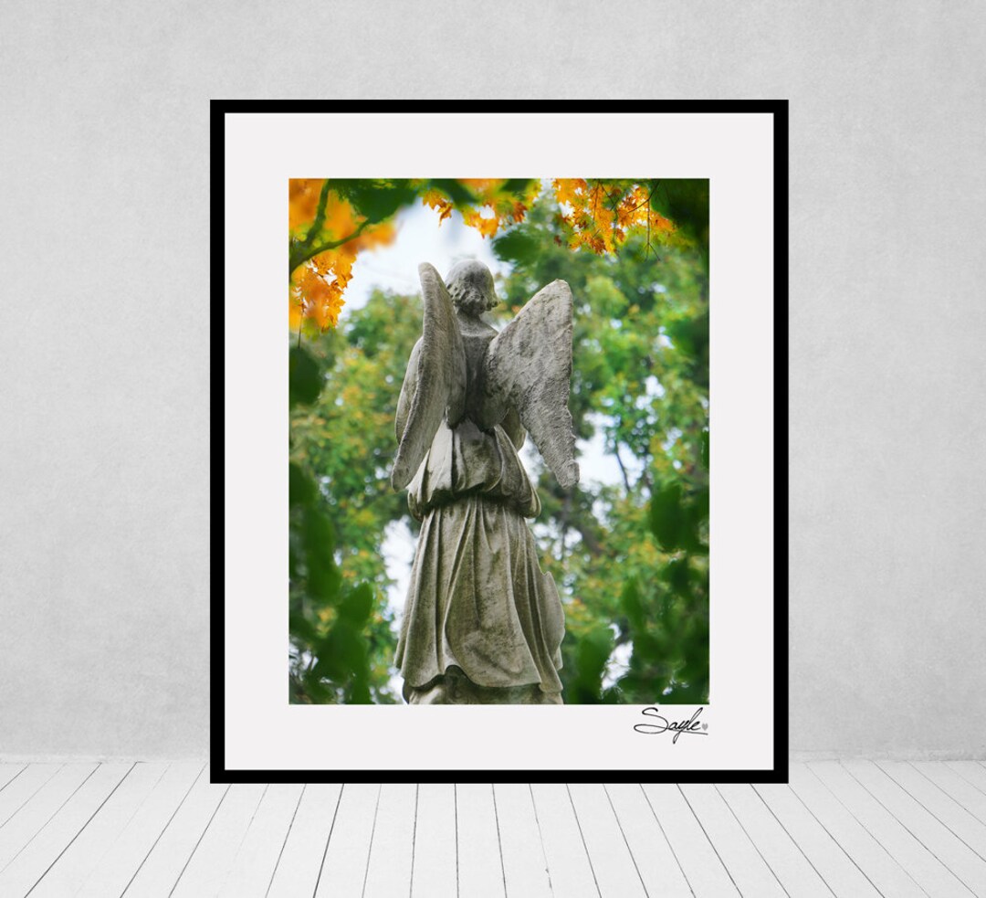 Guardian Angel Statue 23 Fine Art Photograph, Wall Art, Angel Wings ...