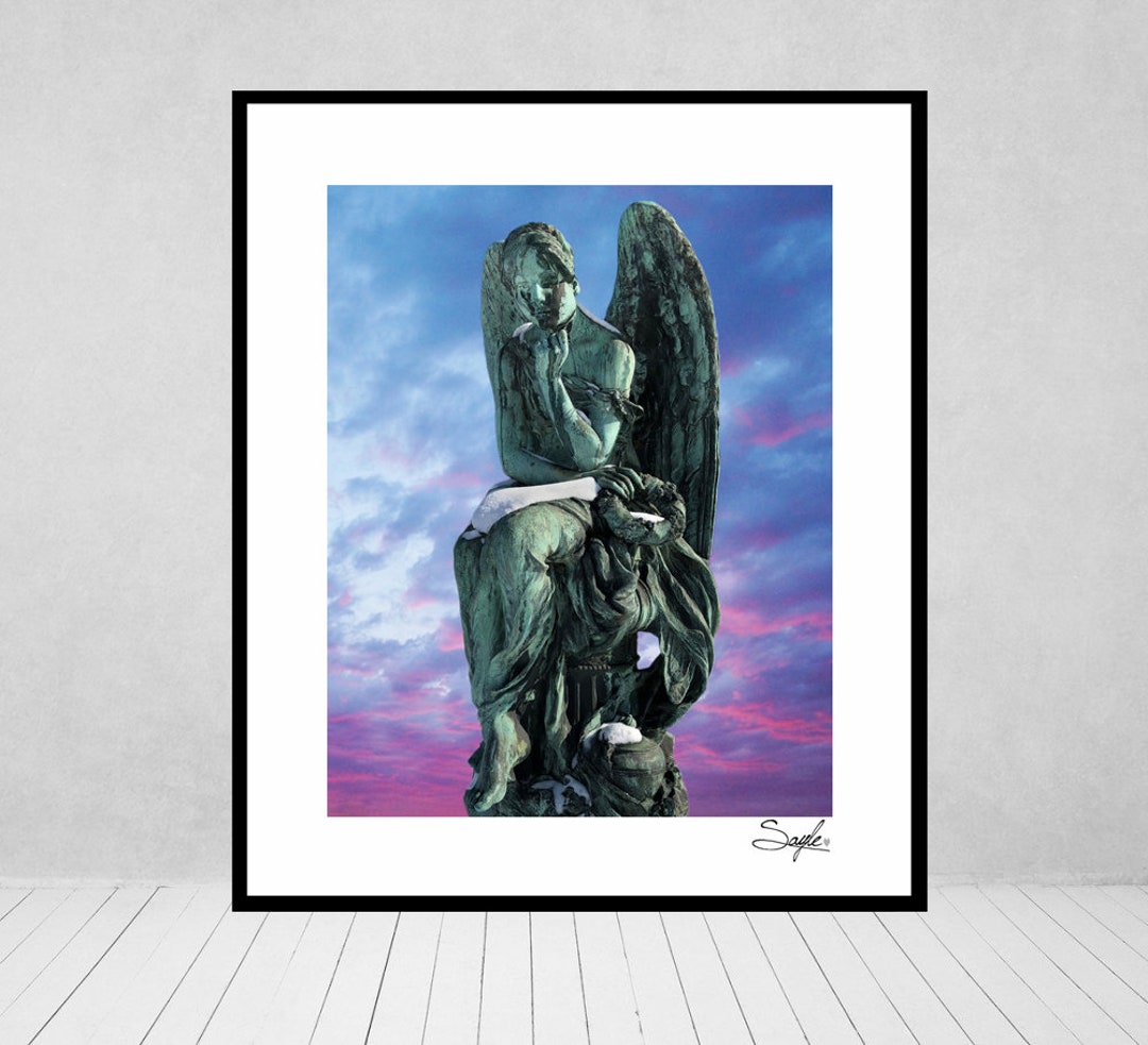Pensive Angel 2 Fine Art Photograph, Wall Art, Room Decor, Angel Statue ...