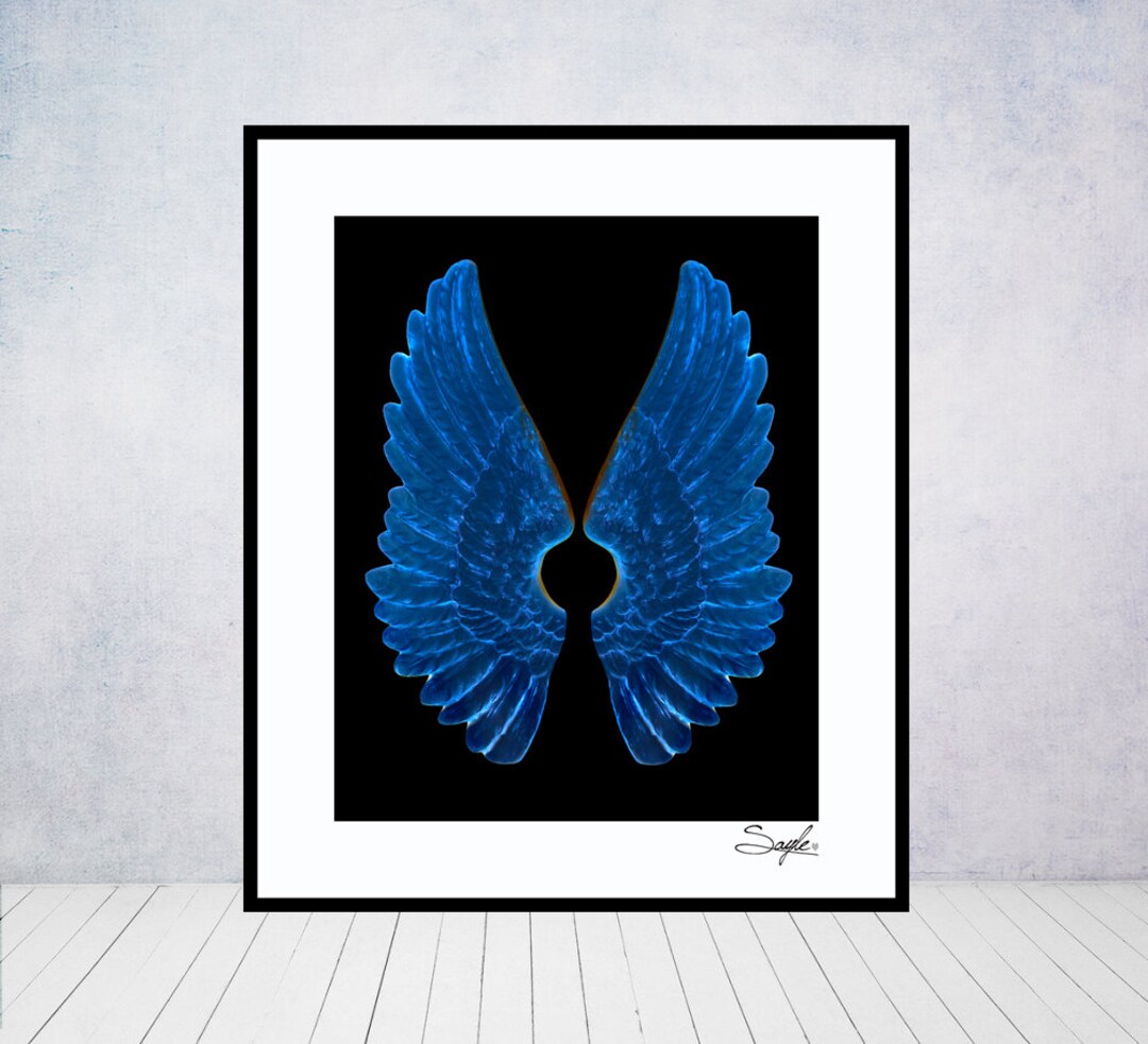 Angel Wings 9 Blue Fine Art Photograph, Wall Art, Room Decor, Angel ...