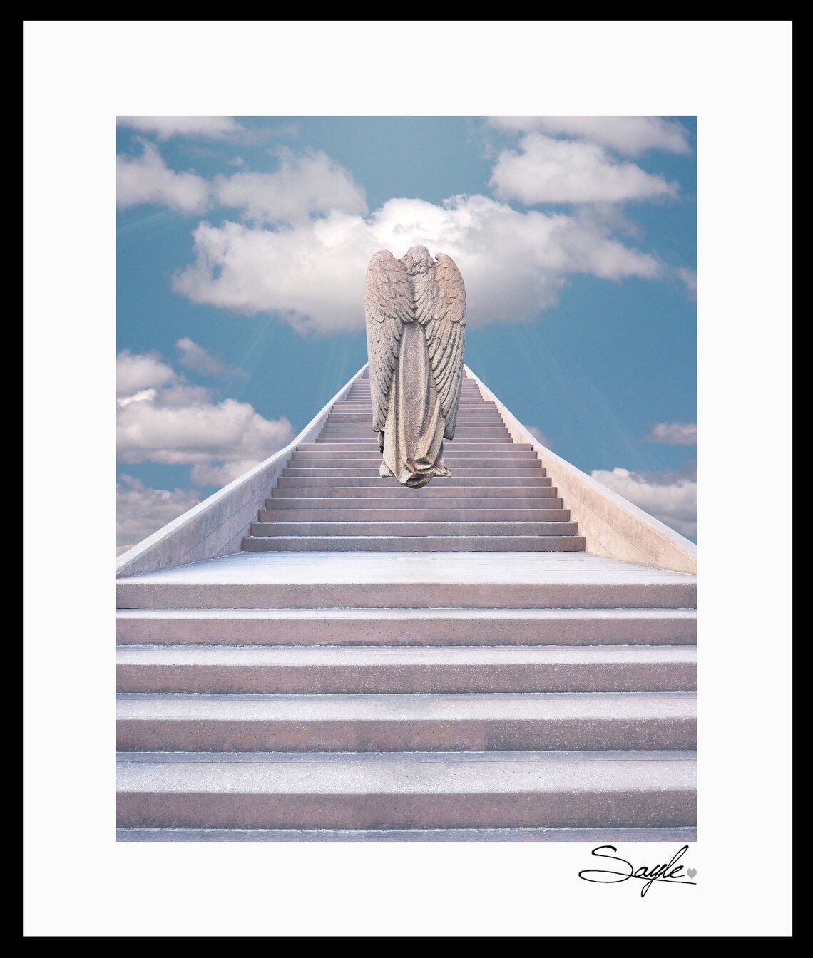 Angel Climbing Stairs to Heaven 2 Fine Art Photograph, Wall Art ...