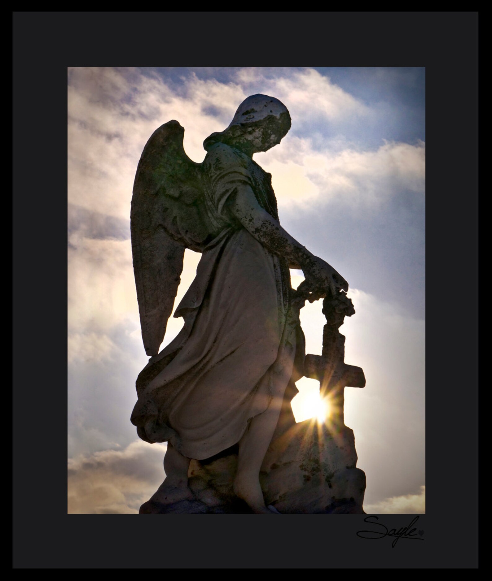 Angel of Faith at Dusk Fine Art Photograph, Home Decor, Religious Wall ...
