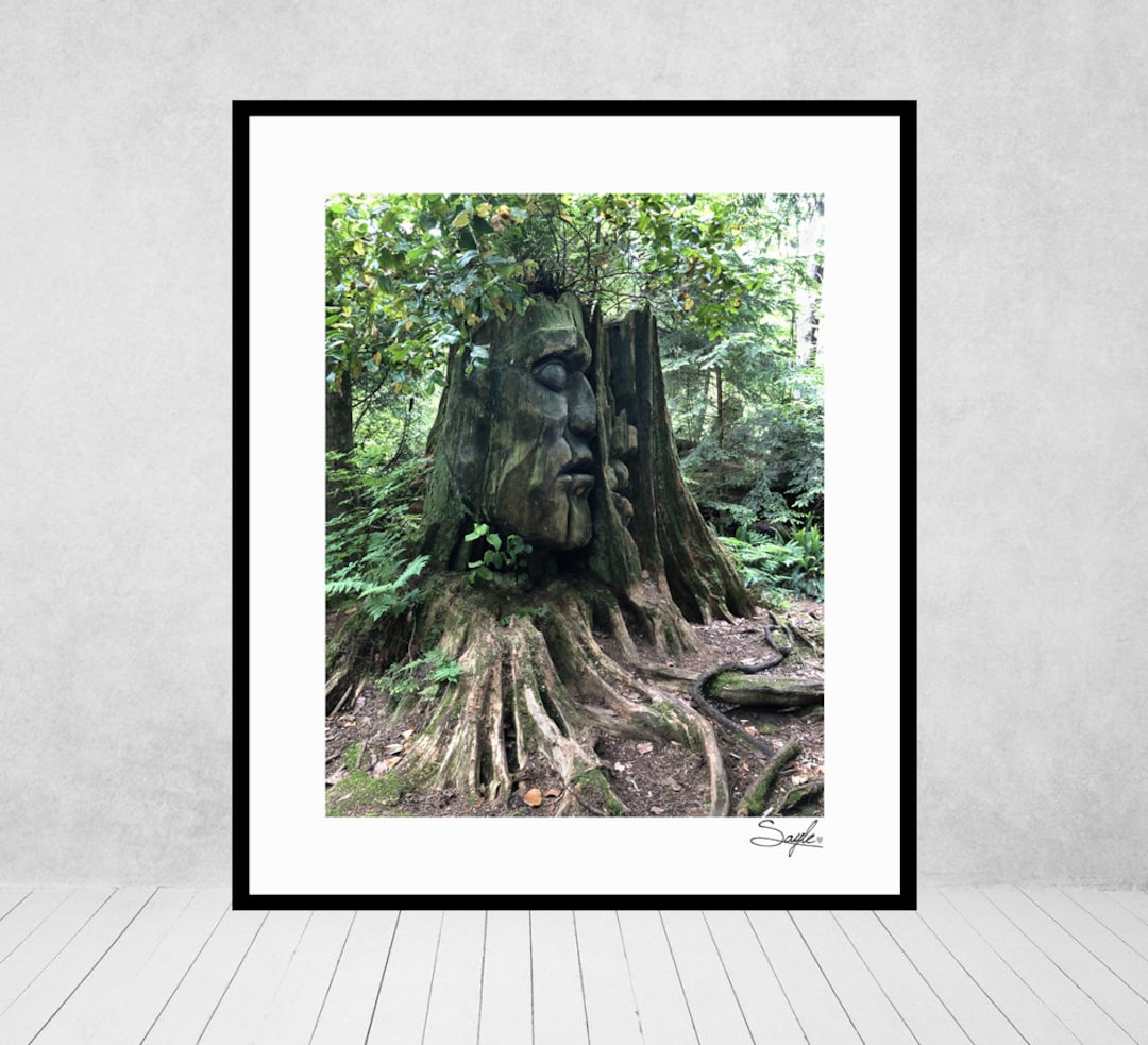 Spirit Head Forest Sculpture Fine Art Photograph, Wall Art, Room Decor ...