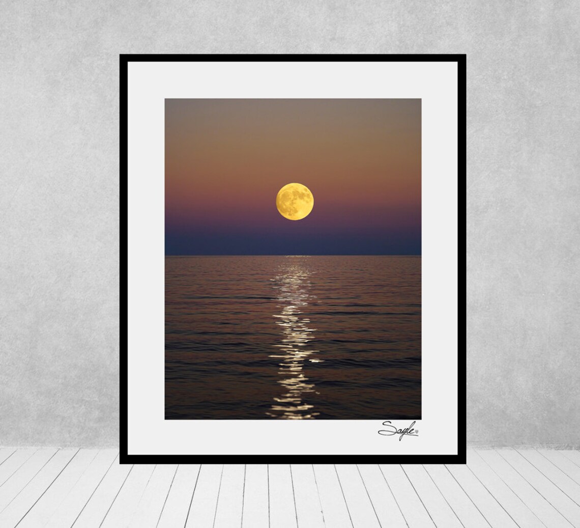 Lake Michigan Full Moon 3 Fine Art Photograph, Wall Art, Room Decor ...
