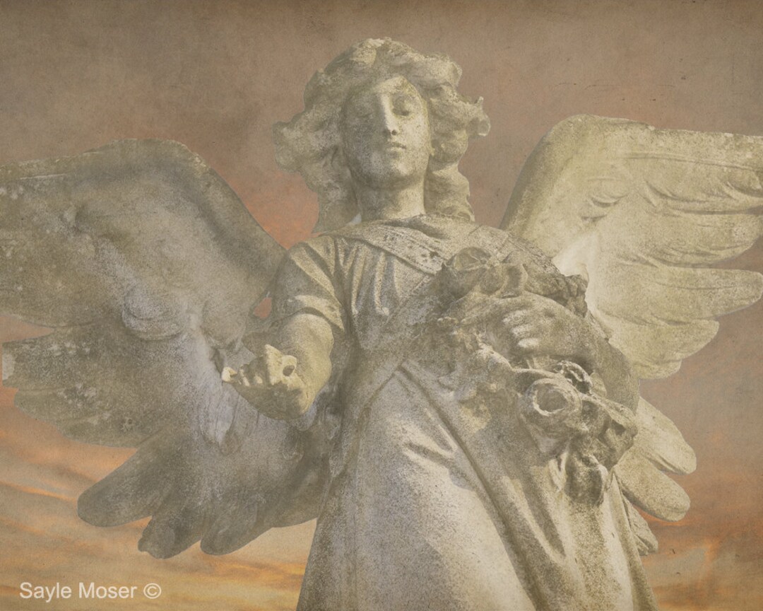 Angel of Grace Statue Fine Art Photograph, Wall Art, Gift, Angel Statue ...