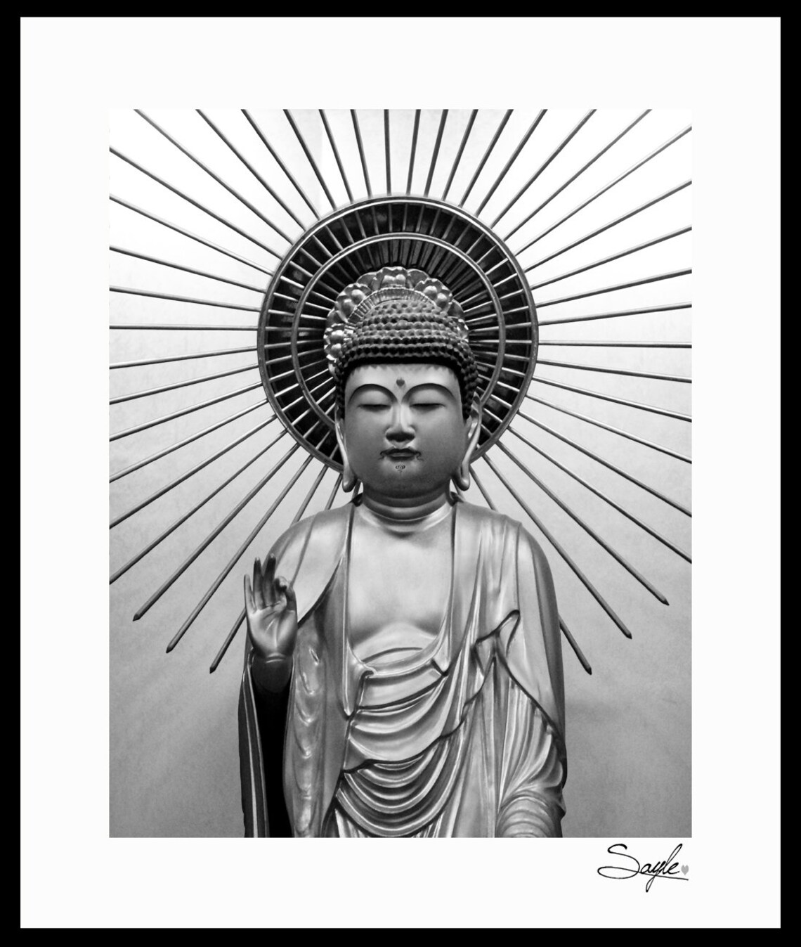 Estatua de Buda iluminada 2 Fotografía de bellas artes, arte de pared ...