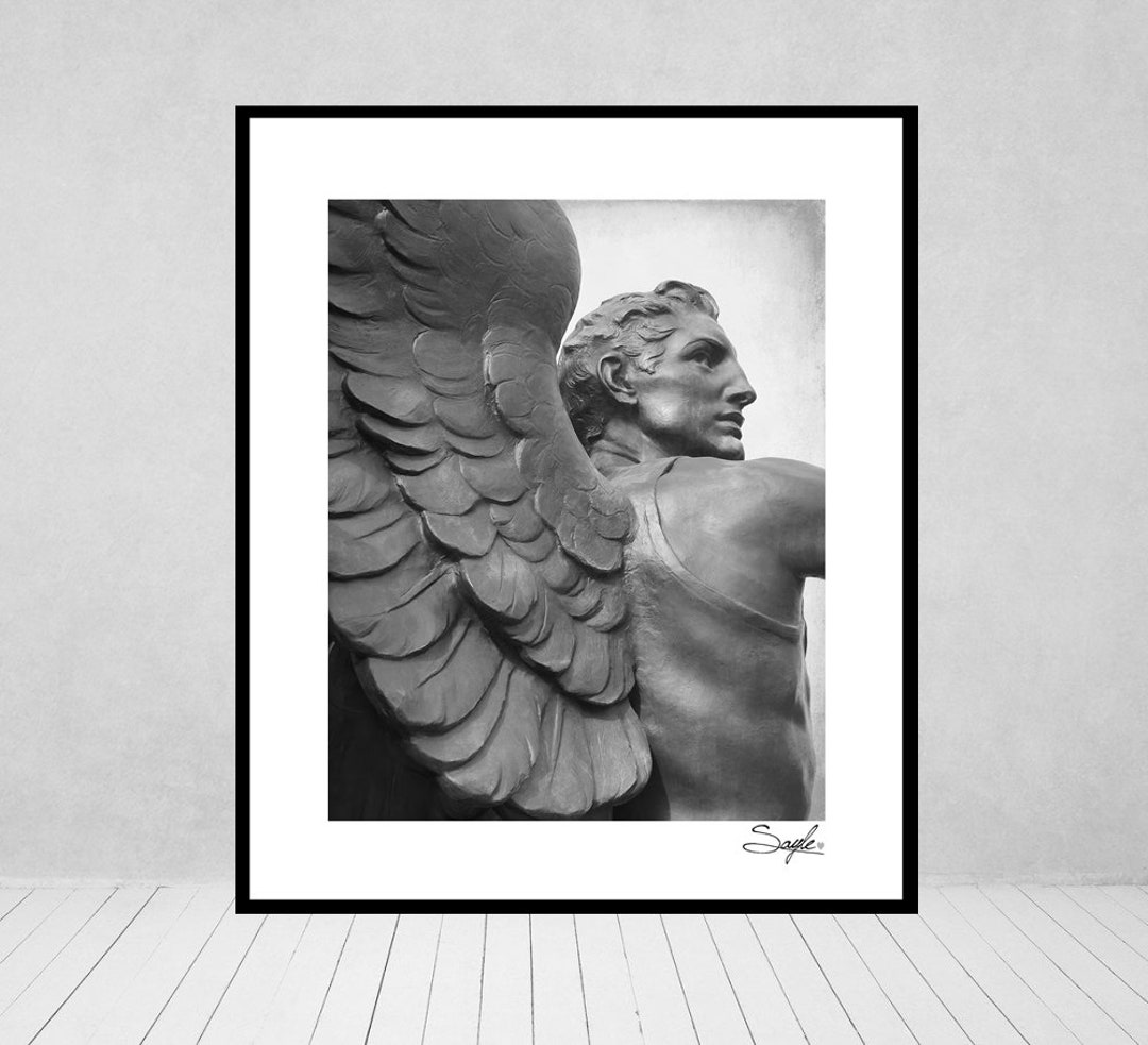 Angel Statue 57 Fine Art Photograph, Male Angel Statue Image, Gift, Des ...