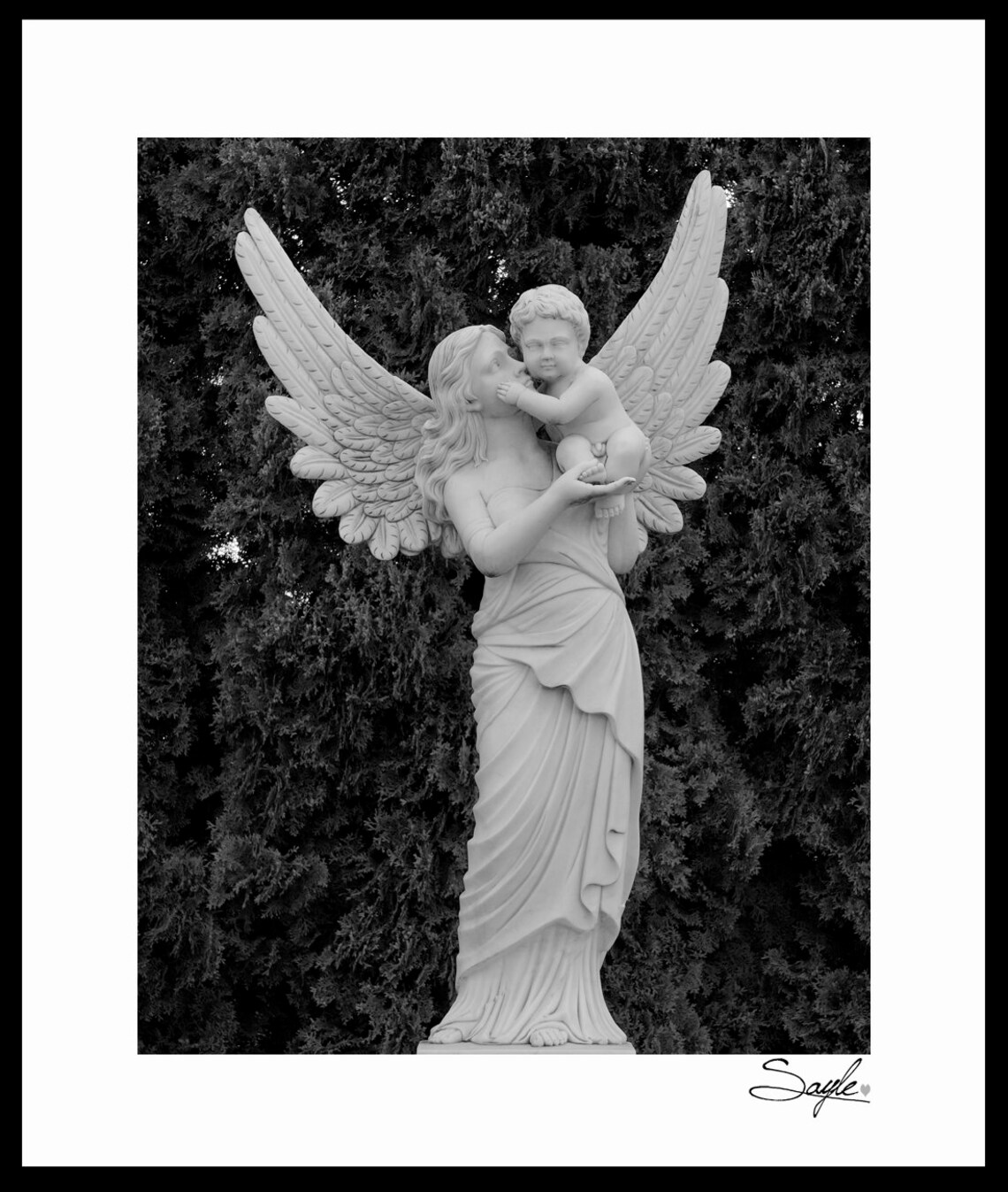 Angel and Child 2 Black and White Fine Art Photograph, Wall Art, Angel ...