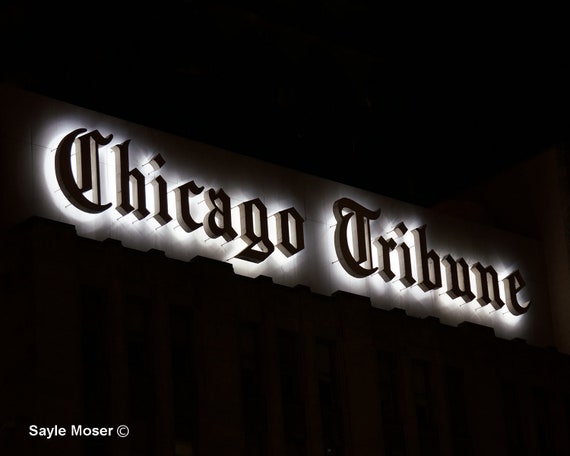 Chicago Tribune Sign Fine Art Photograph Wall Art - Etsy