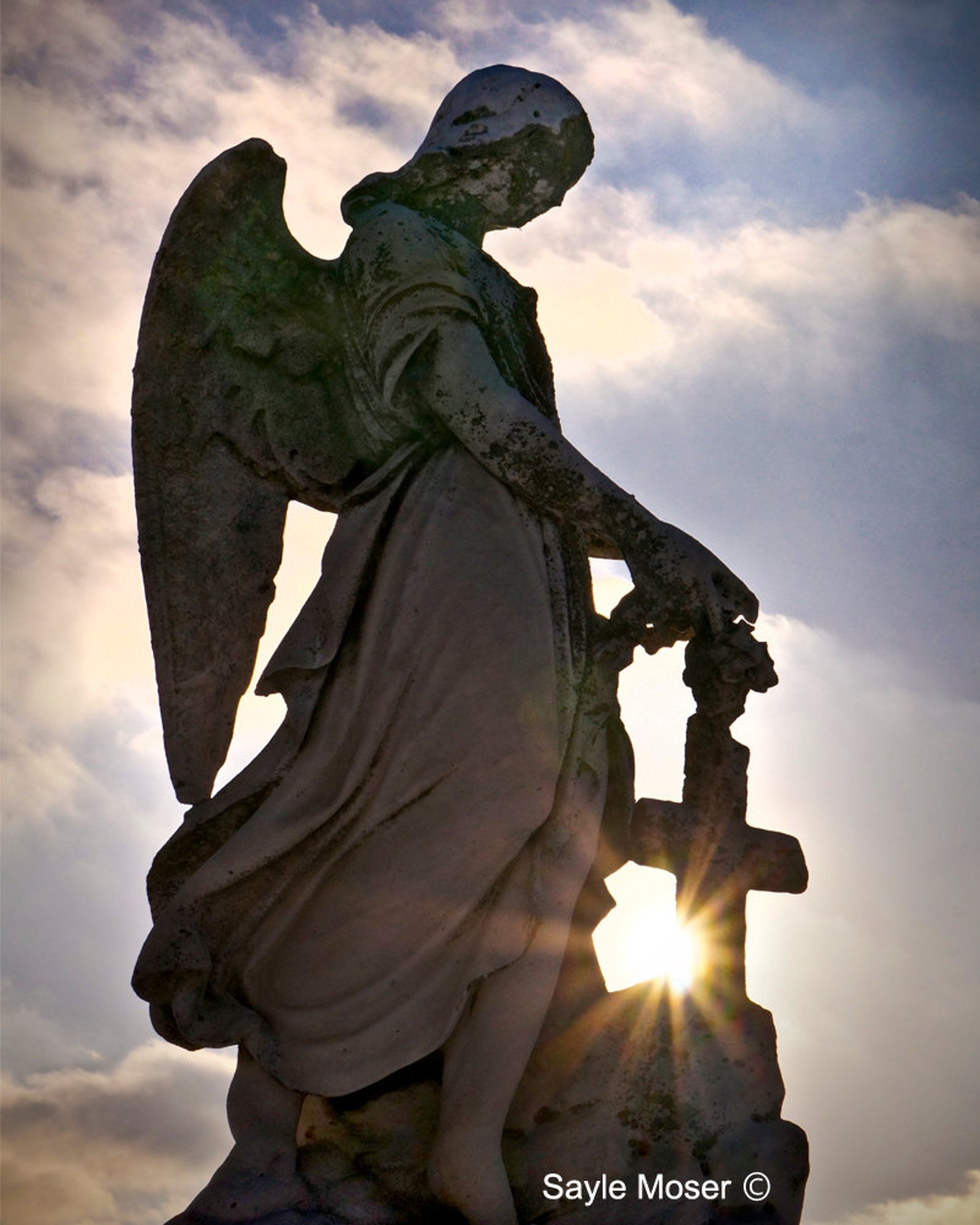 Angel of Faith at Dusk Fine Art Photograph, Home Decor, Religious Wall ...