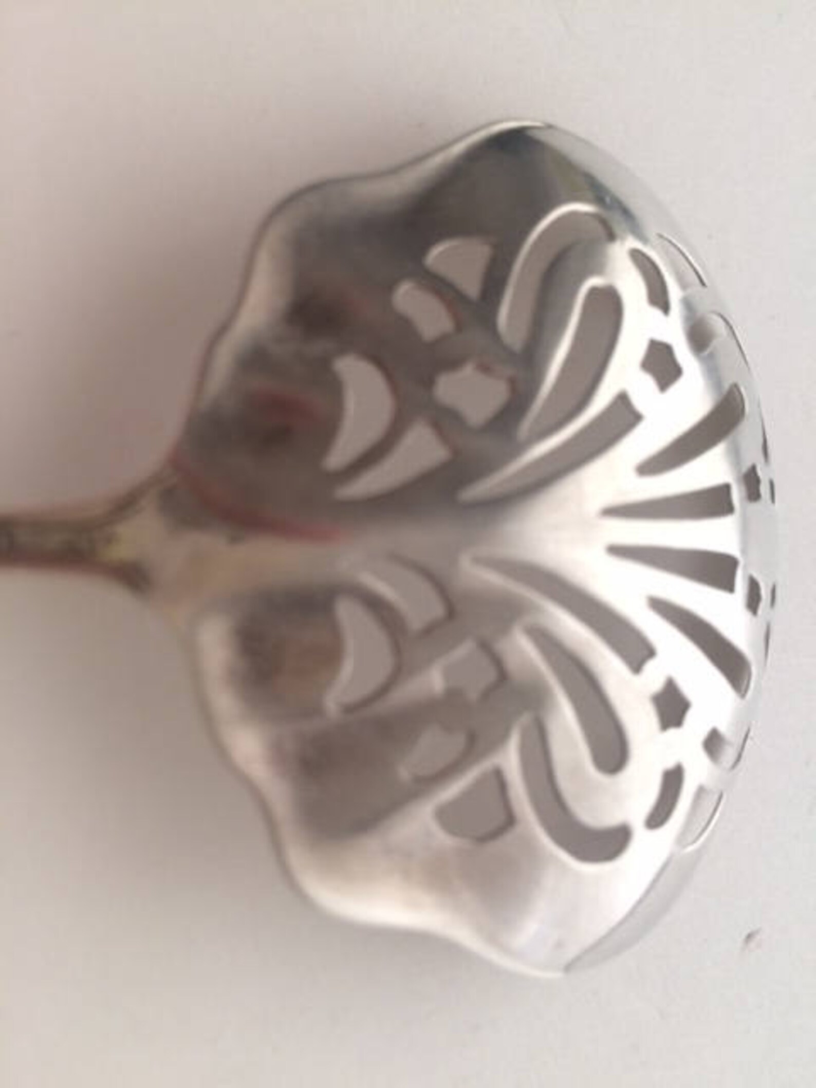 Antique Sterling Silver Small Slotted Nut Spoon Circa 1950 | Etsy