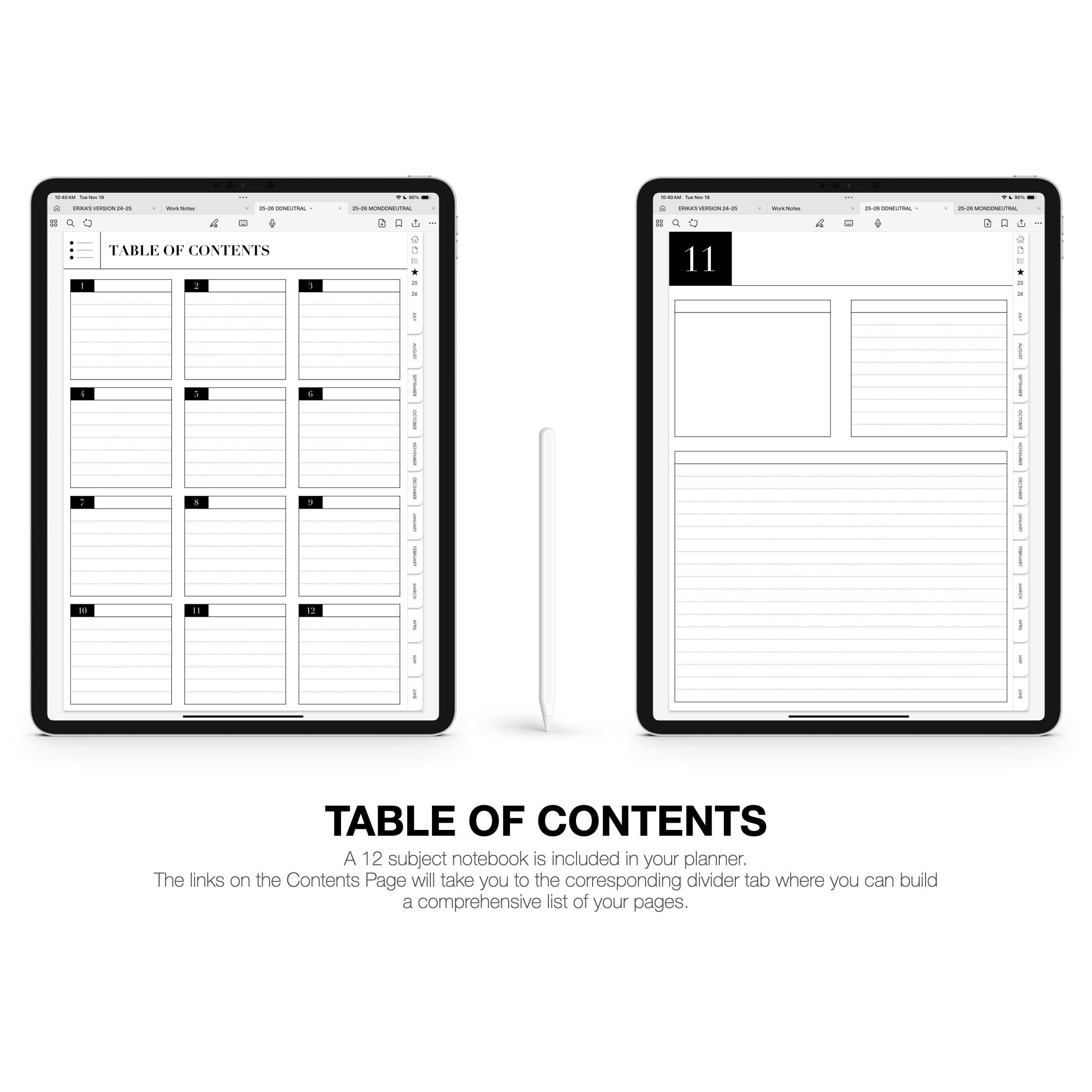 2025-2026 Digital Planner | Deluxe Daily Duo | Mid Year July-june | for ...