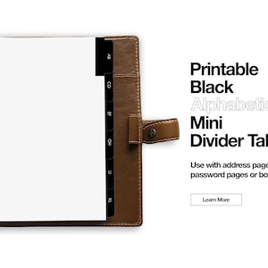 Printable Alphabetical Divider Tabs - Black - Etsy