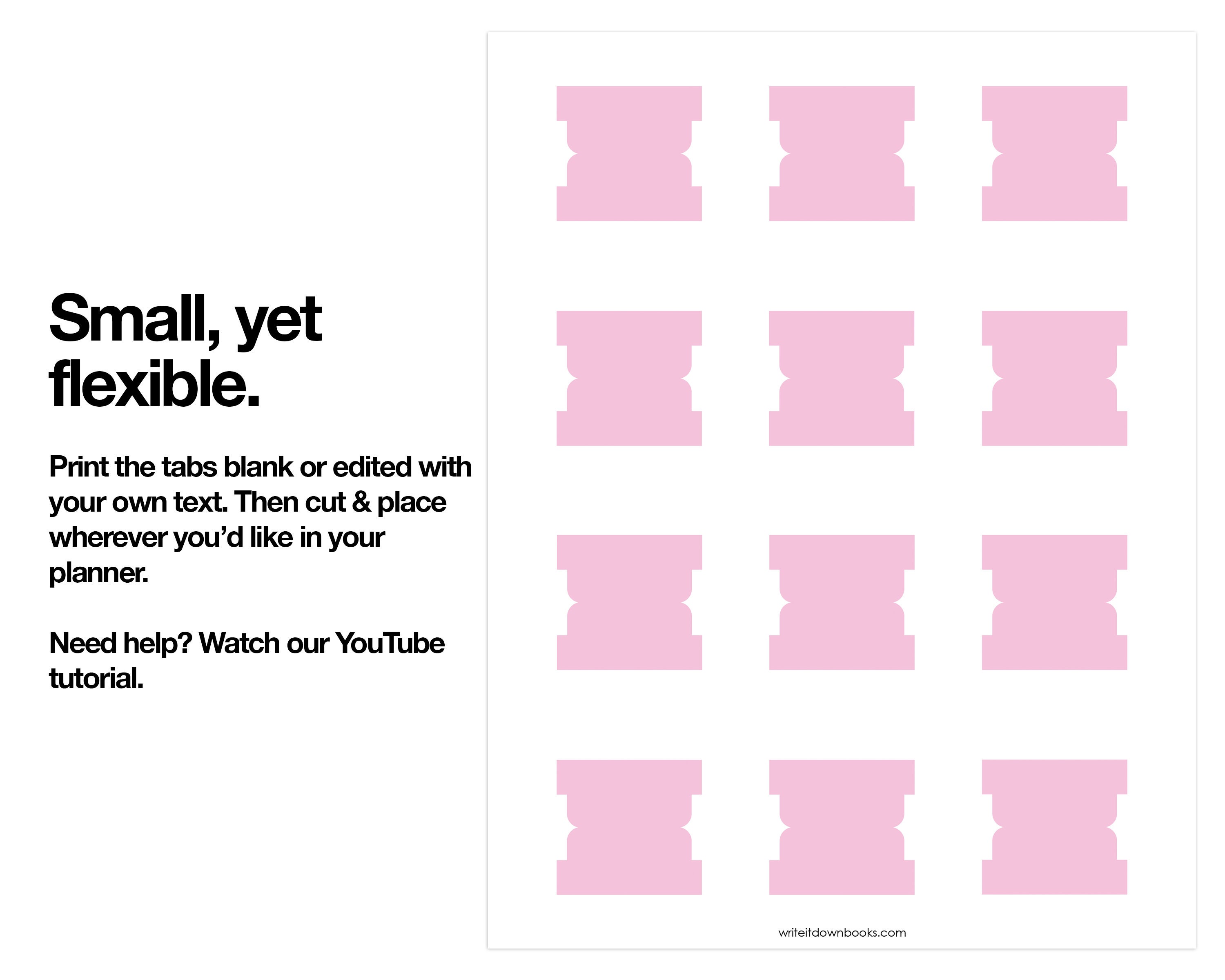 Editable Divider Tabs | Blank | Printable | DIY | Pink - Etsy
