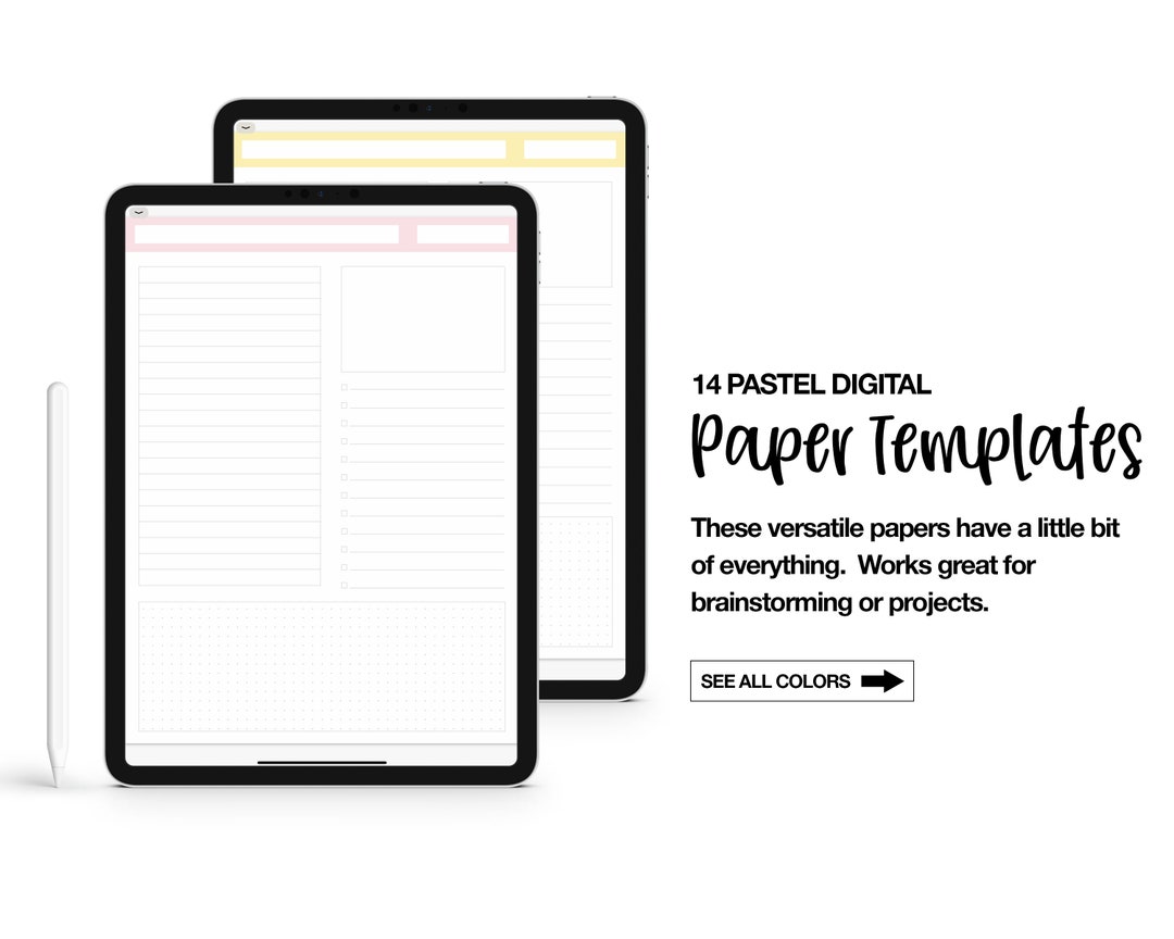 14 Digital Paper Templates - Brainstorm / Project Papers | Goodnotes ...