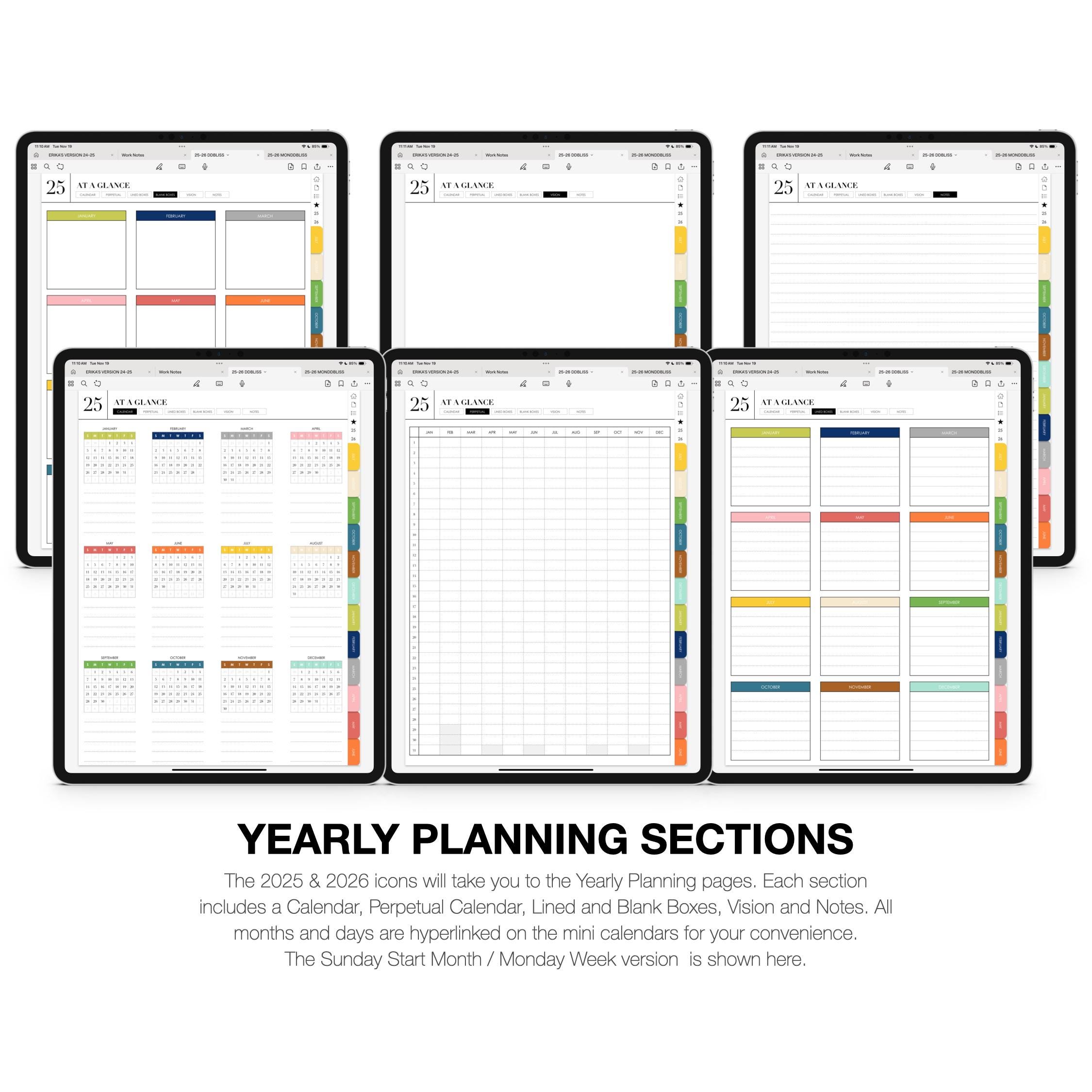 2025-2026 Digital Planner | Simple | Mid Year July-june | for Goodnotes ...