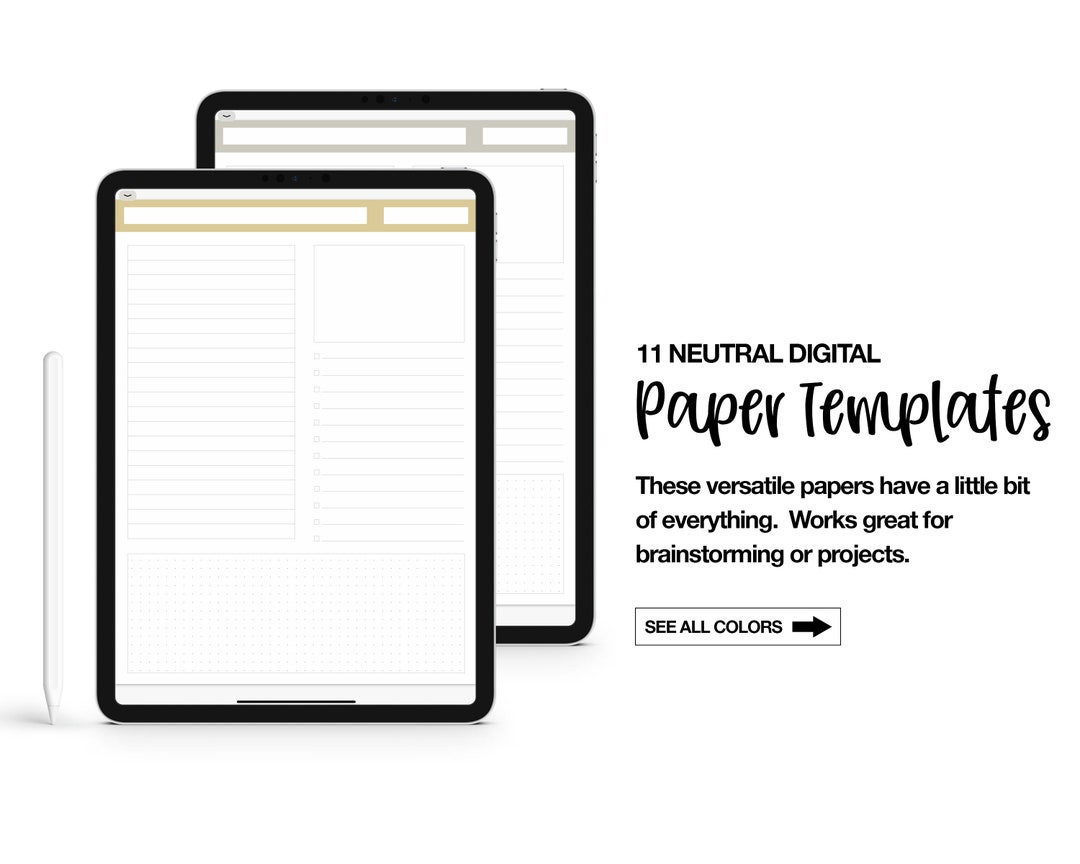 11 Digital Paper Templates - Brainstorm / Project Papers | Goodnotes ...