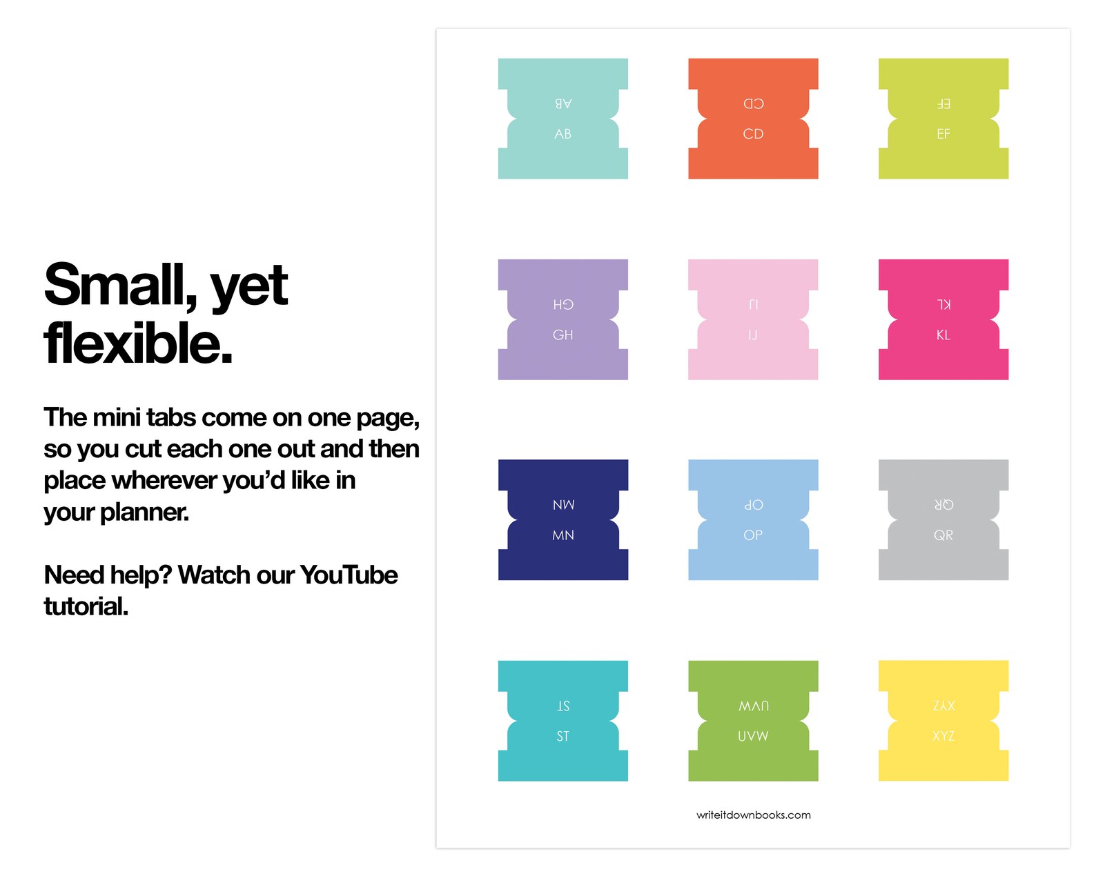 Printable Alphabetical Divider Tabs Multi Color - Etsy