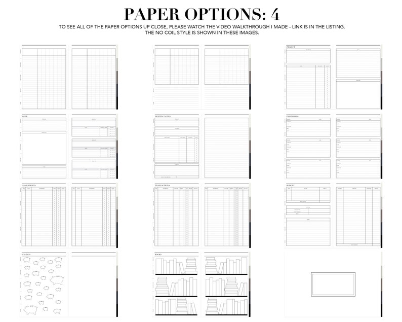 5 Subject Digital Notebook | 53 Templates | Landscape or Portrait | for ...