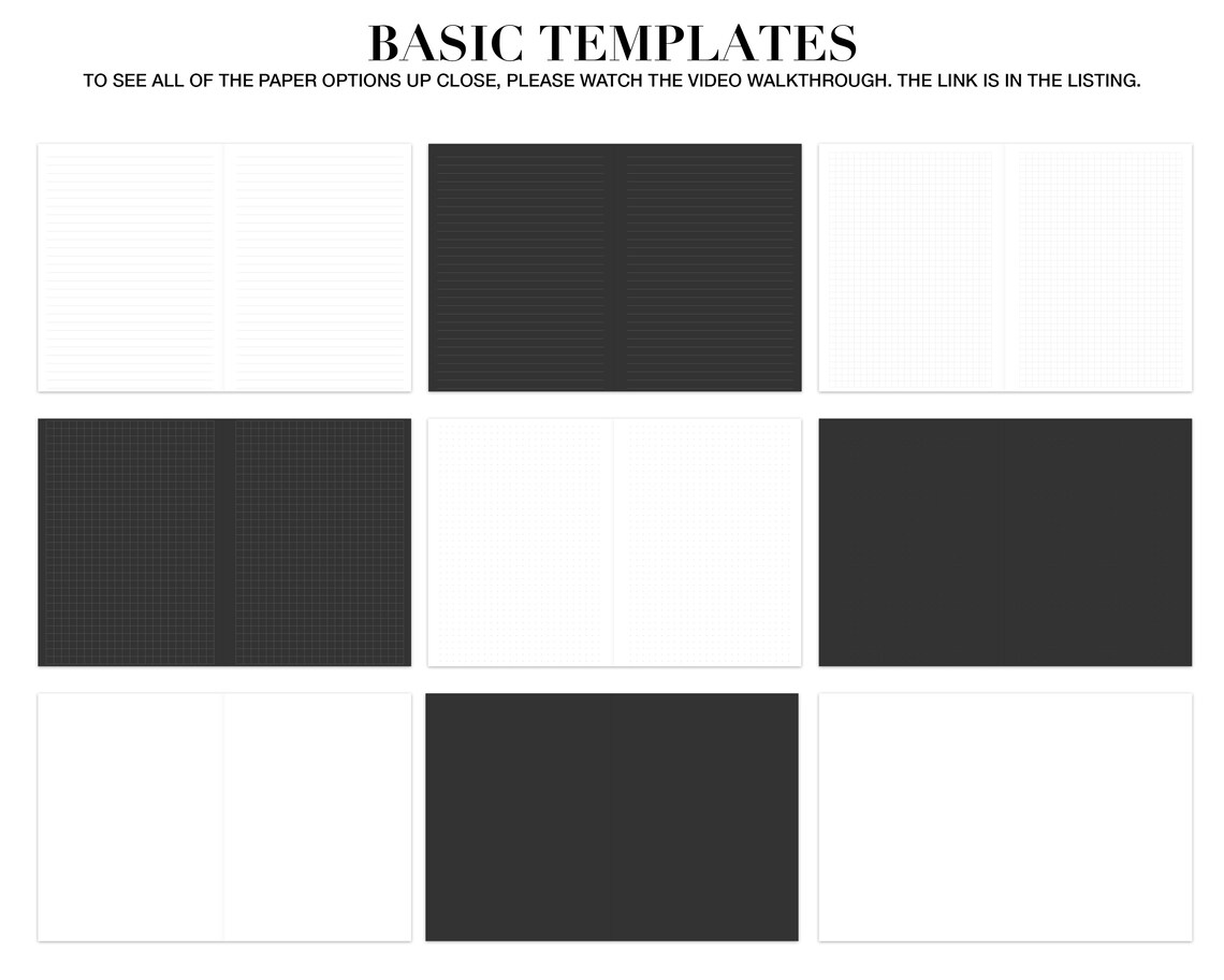 53 Essential Digital Paper Templates 15 Covers and Stickers - Etsy