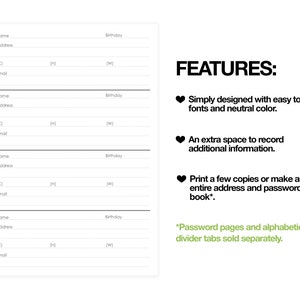 Printable Address Pages - A5 | Half Letter | Instant Download - Etsy