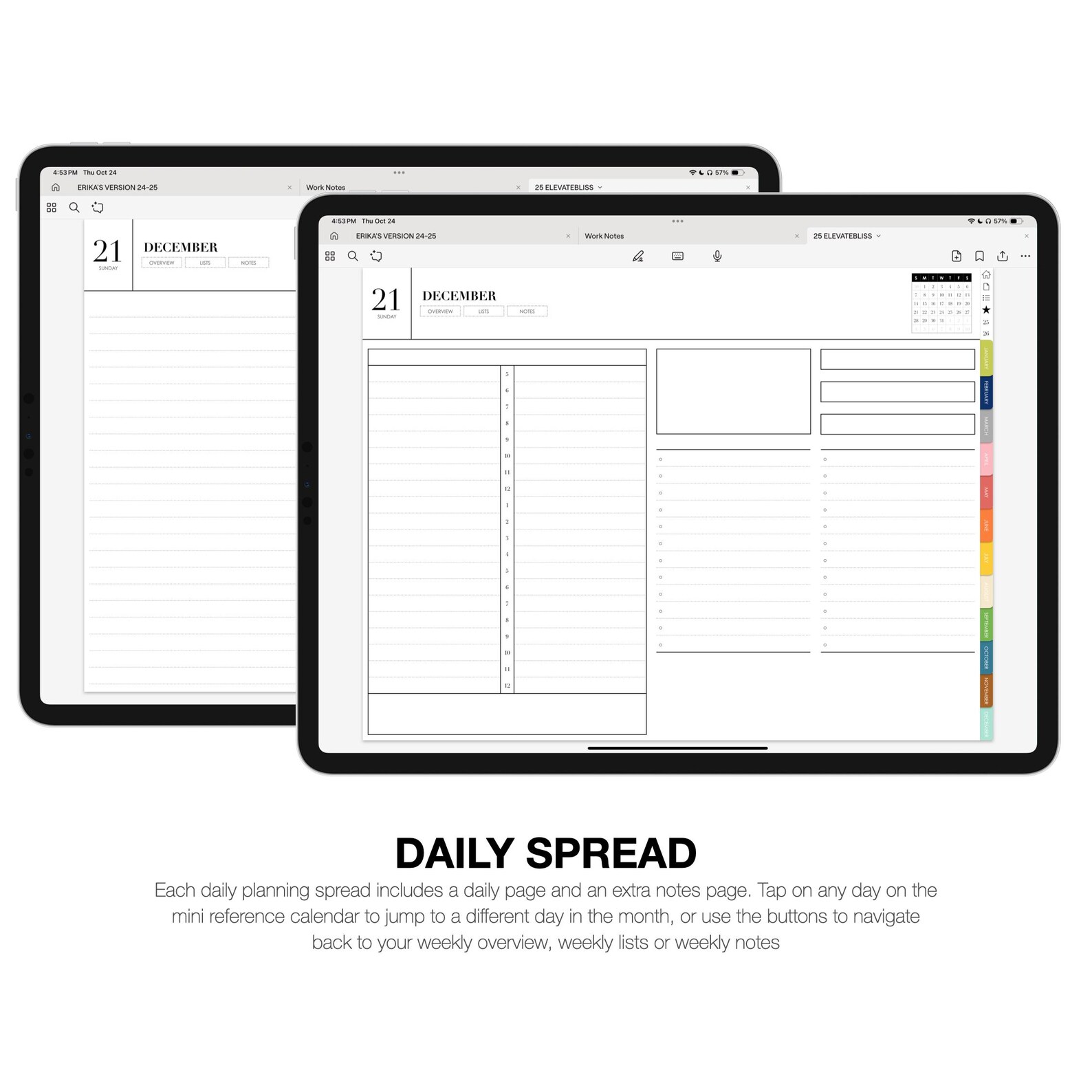 2025 Elevate Digital Daily Planner & 12 Subject Notebook | Monthly ...