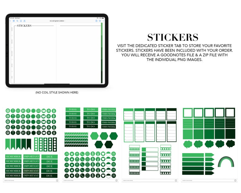 Digital Notebook 5 Subject 5 Styles 53 Templates | Etsy