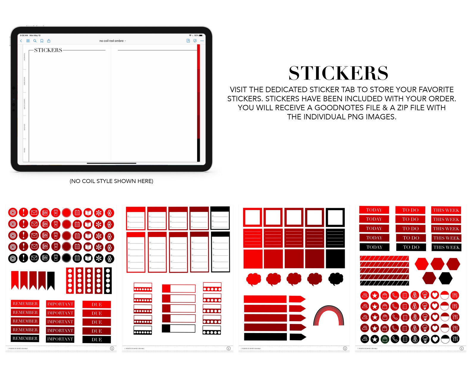 Digital Notebook 5 Subject 5 Styles 53 Templates | Etsy
