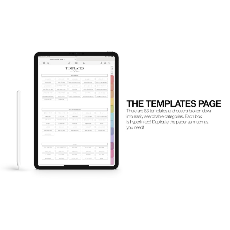 Digital Infinity Planner | Month, Week and Day | 6 Subject Notebook ...