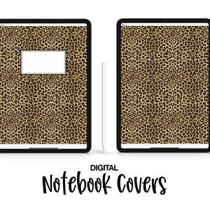 Digital Notebook Covers - Leopard Print | Goodnotes | Notability ...