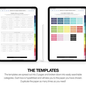 12 Subject Digital Notebook SERIES 2 | Digital Notebook With Tabs | 131 ...