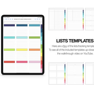 12 Subject Digital Notebook SERIES 2 | Digital Notebook With Tabs | 131 ...