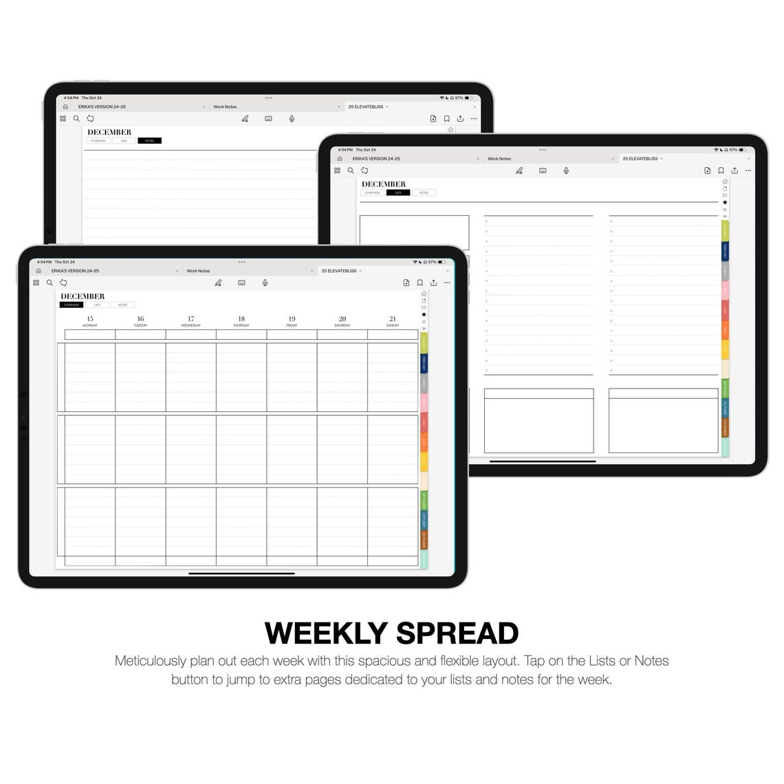 2025 Elevate Digital Daily Planner & 12 Subject Notebook | Monthly ...