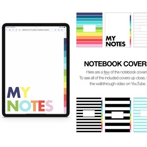 12 Subject Digital Notebook SERIES 2 | Digital Notebook With Tabs | 131 ...