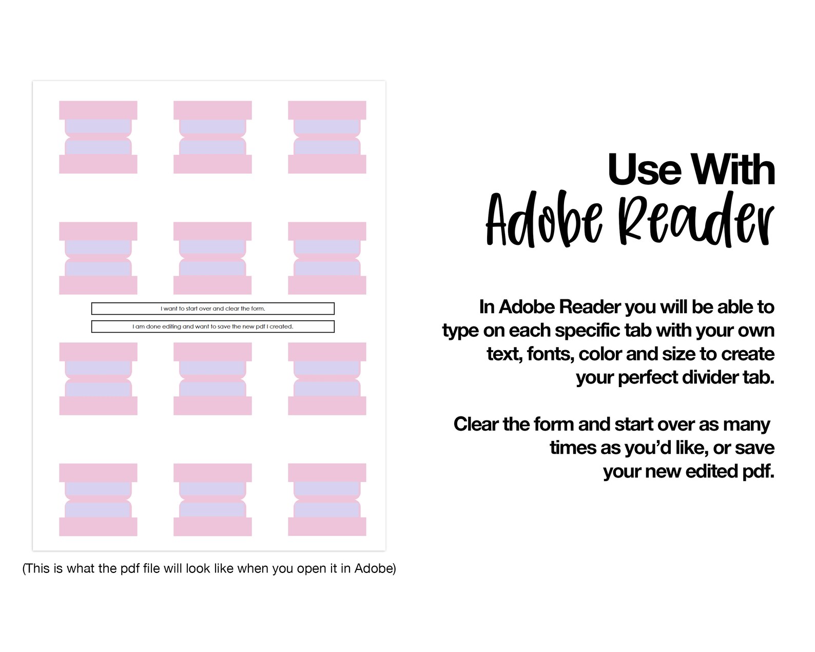 Editable Divider Tabs | Blank | Printable | DIY | Pink - Etsy