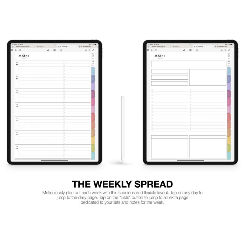 2025-2026 Digital Planner | Simple | Mid Year July-june | for Goodnotes ...