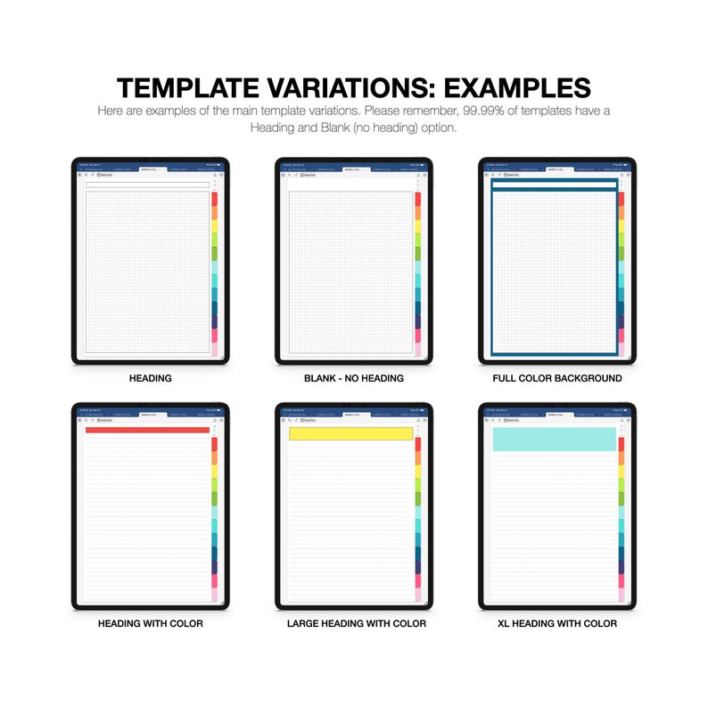 Digital Notebook | Series 3 PLUS | 2185 Templates | 12 Subject | for ...
