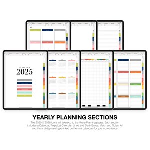 2025 MONDAY START Simple Daily Digital Planner & 12 Subject Notebook ...
