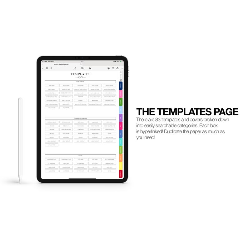 Digital INFINITY Planner | Monthly, Weekly and Daily | 6 Subject ...