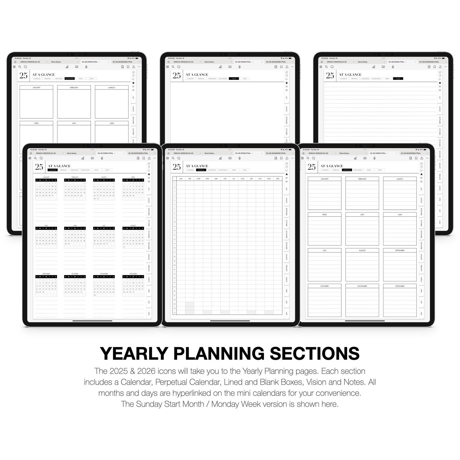 2025-2026 Digital Planner | Deluxe Daily Duo | Mid Year July-june | for ...